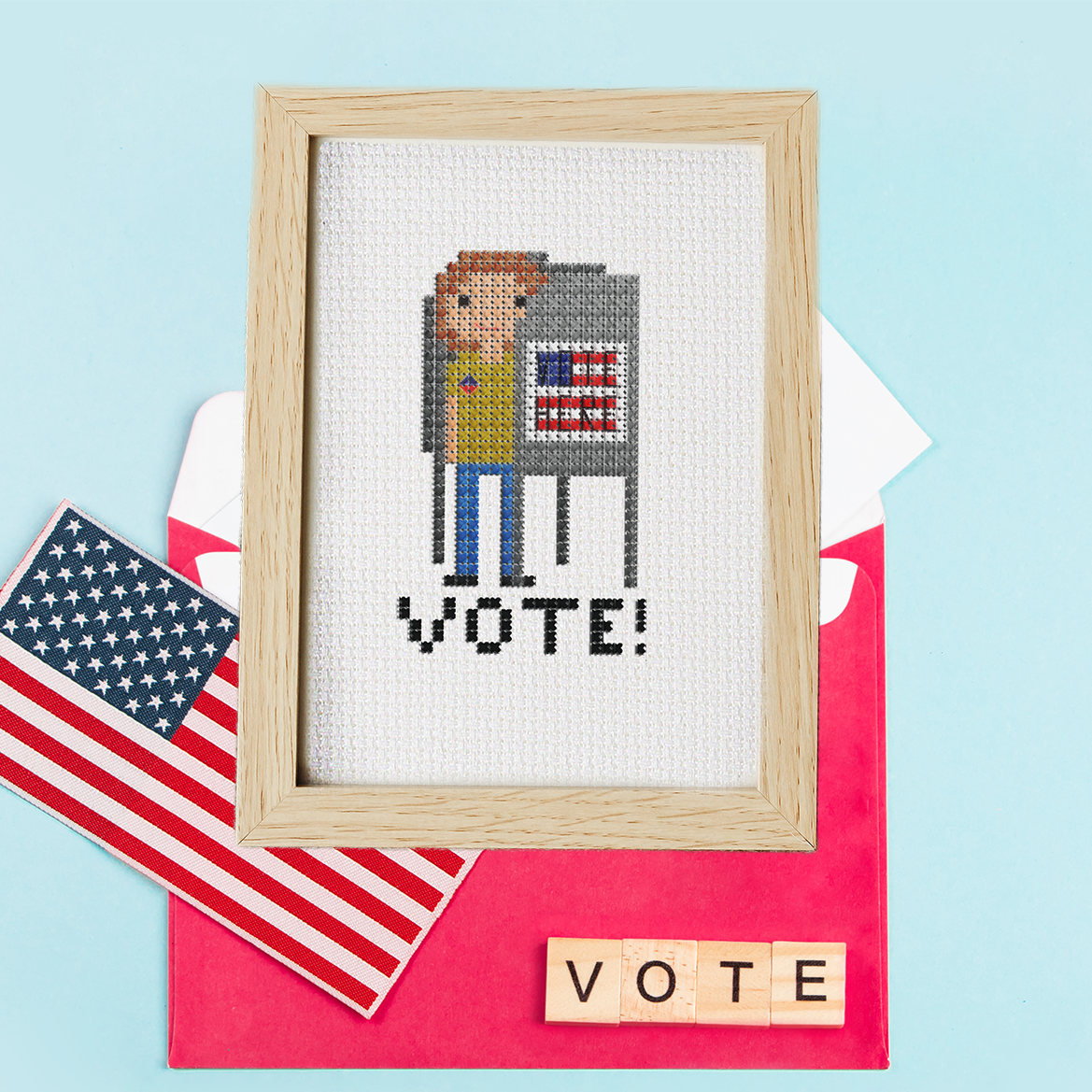 Voting Day USA Cross Stitch Pattern - Election Day Patriotic Designs ...