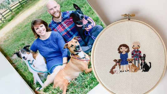 Custom Cross-Stitch Family Portraits | Stitch People